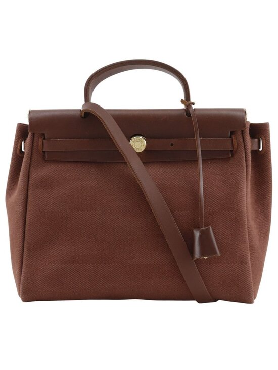 Hermes | Bags | Hermes Herbag Pm 2way Shoulder Toile Gm Beige Brown ...
